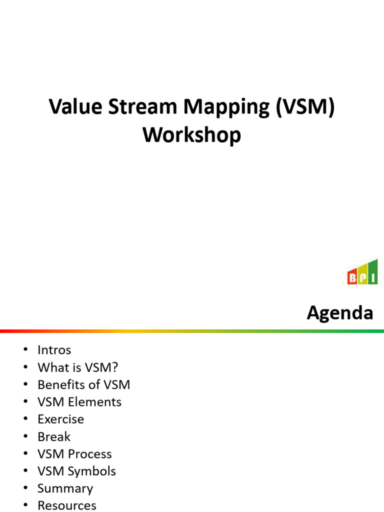 Value Stream Mapping Workshop | PDF | Waste | Lean Manufacturing