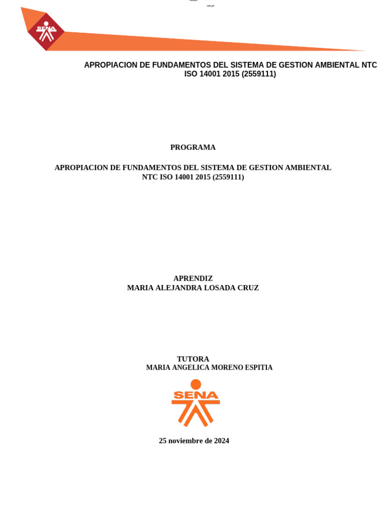 Desarrollo Aa1 Ev4 Mapa Mental Con Relacion A Terminos y Definiciones de La NTC Iso | PDF ...