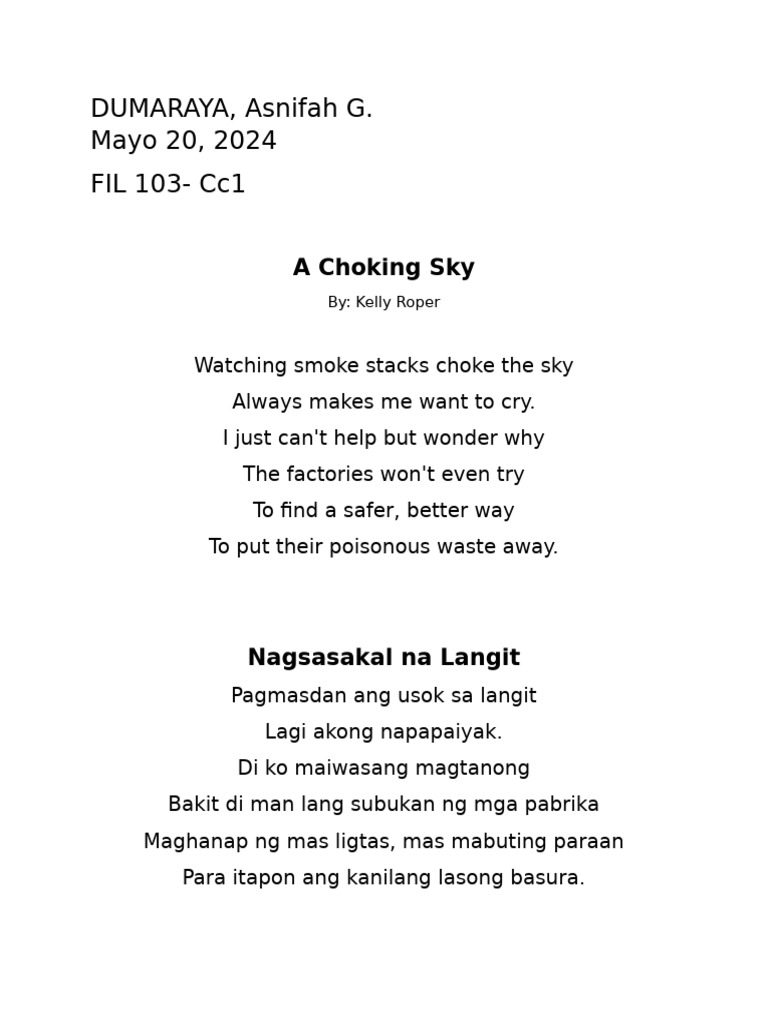 Translated Poem | PDF