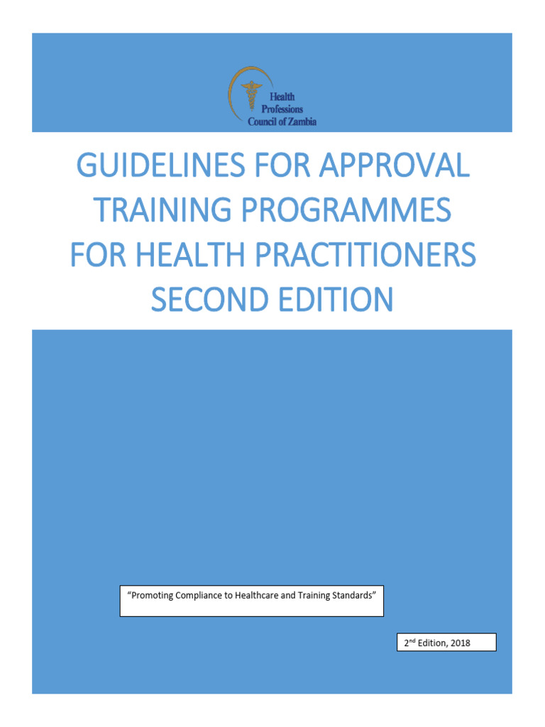Health Training Program Approval Guide | PDF | Curriculum | Teachers