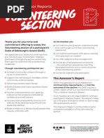 Bronze DofE Assessor Report Guide | PDF