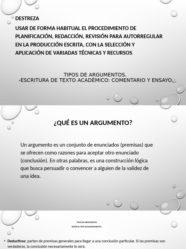 Argumentos y Tipos | PDF | Razonamiento inductivo | Argumento