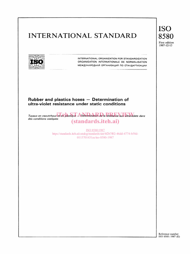 Iso 8580 1987 | PDF | International Organization For Standardization ...