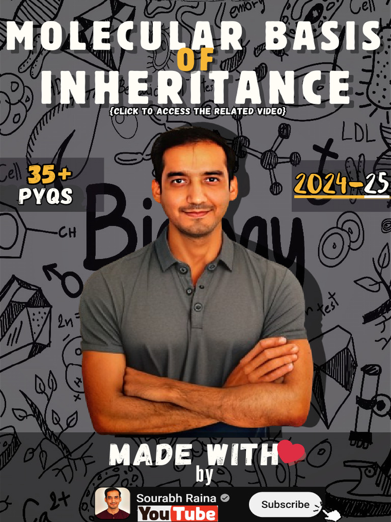 Molecular Basis of Inheritance Pyqs by Sourabh Rai 240914 215023 | PDF