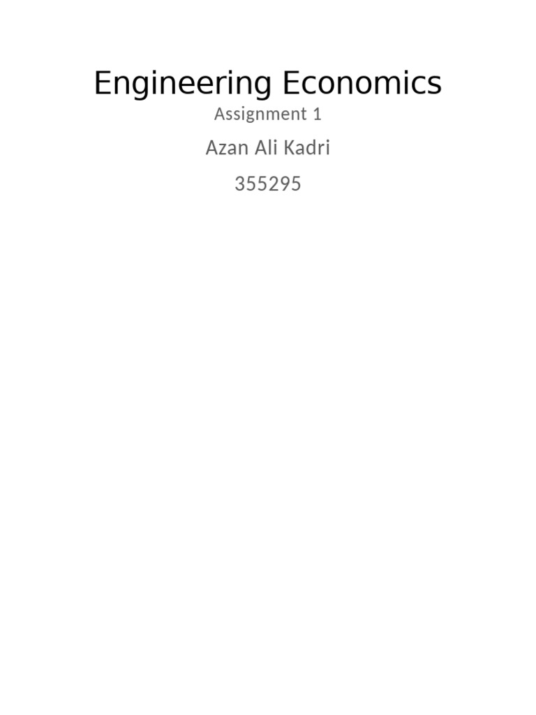 Engineering Economics | PDF