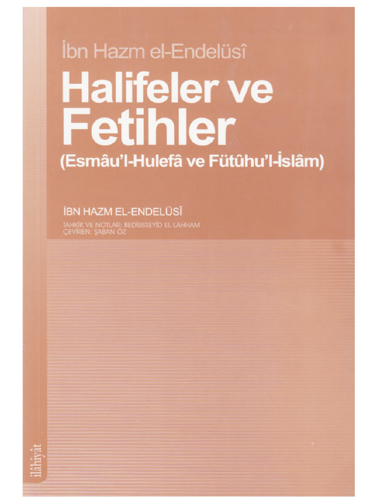 Halifeler Ve Fetihler Ibni Hazm | PDF