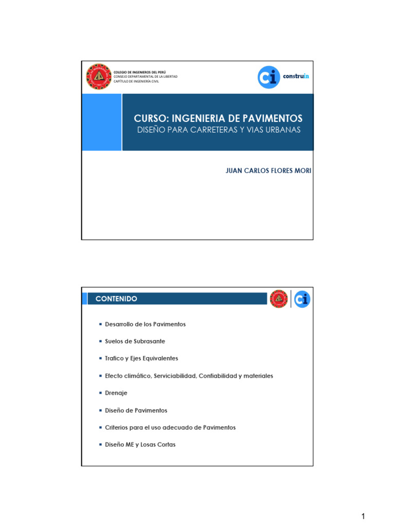 Inform 1 Ingenieria D Epavimentos | PDF | La carretera | Ingeniería