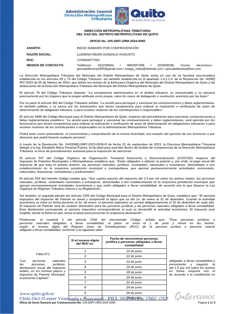 Ois DMT Urm 2024 0085 | PDF | Impuestos | Contabilidad
