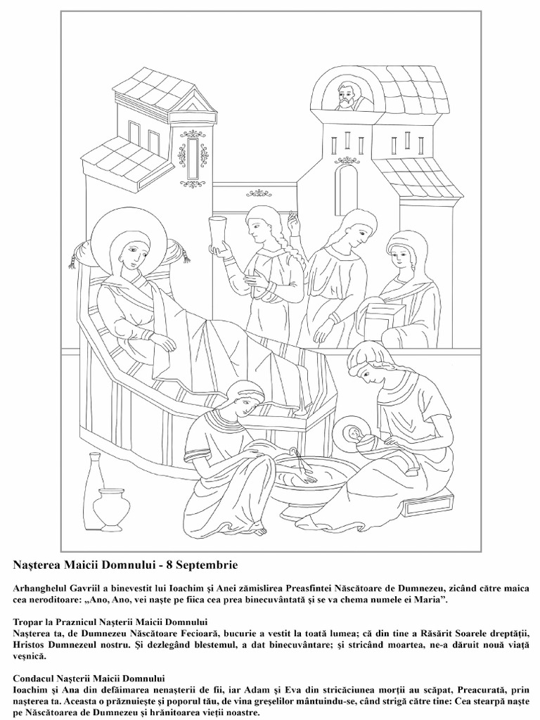 s4 Nasterea Maicii Domnului Fisa de Colorat | PDF