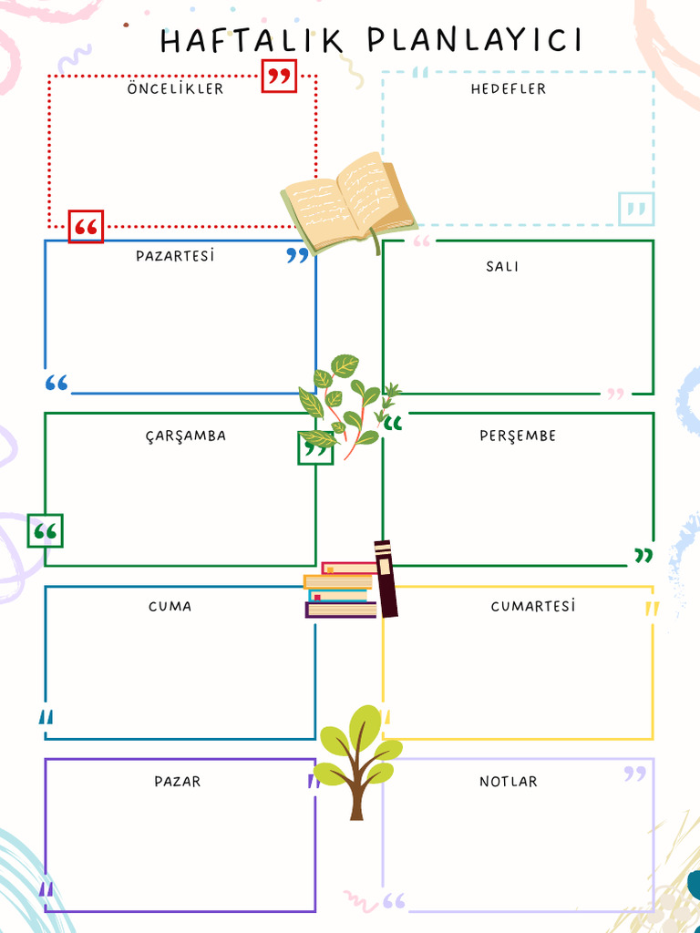 Haftalik Planlayici Siyah Beyaz | PDF
