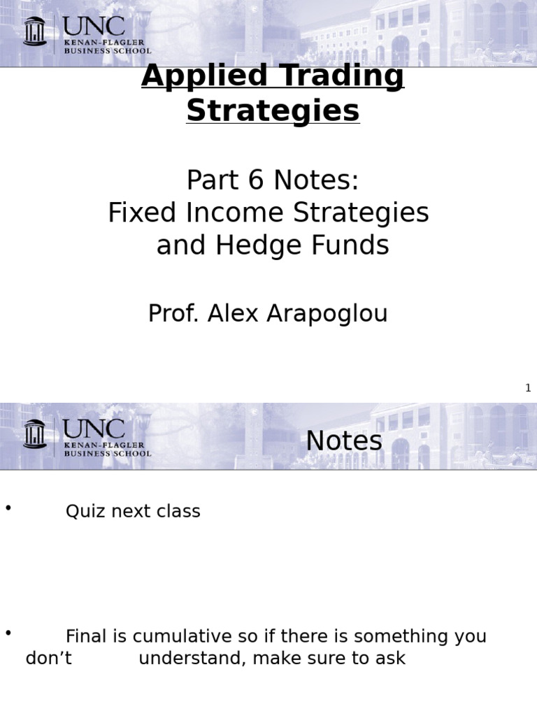 Trading Notes 06 2024FI Strategies | PDF | Bonds (Finance) | Arbitrage