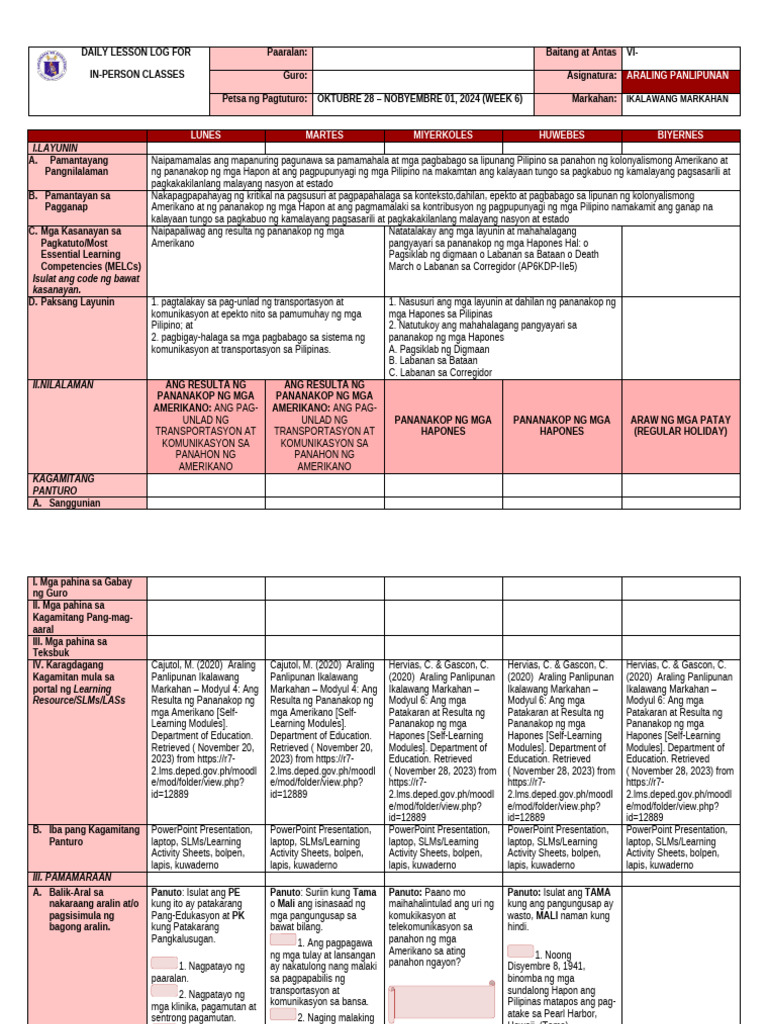 Q2 - Ap - DLL - Week 6 | PDF