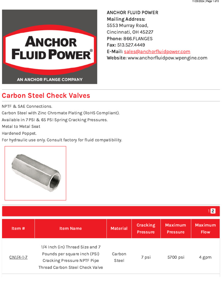 Carbon Steel Check Valves | PDF | Valve | Pipe (Fluid Conveyance)