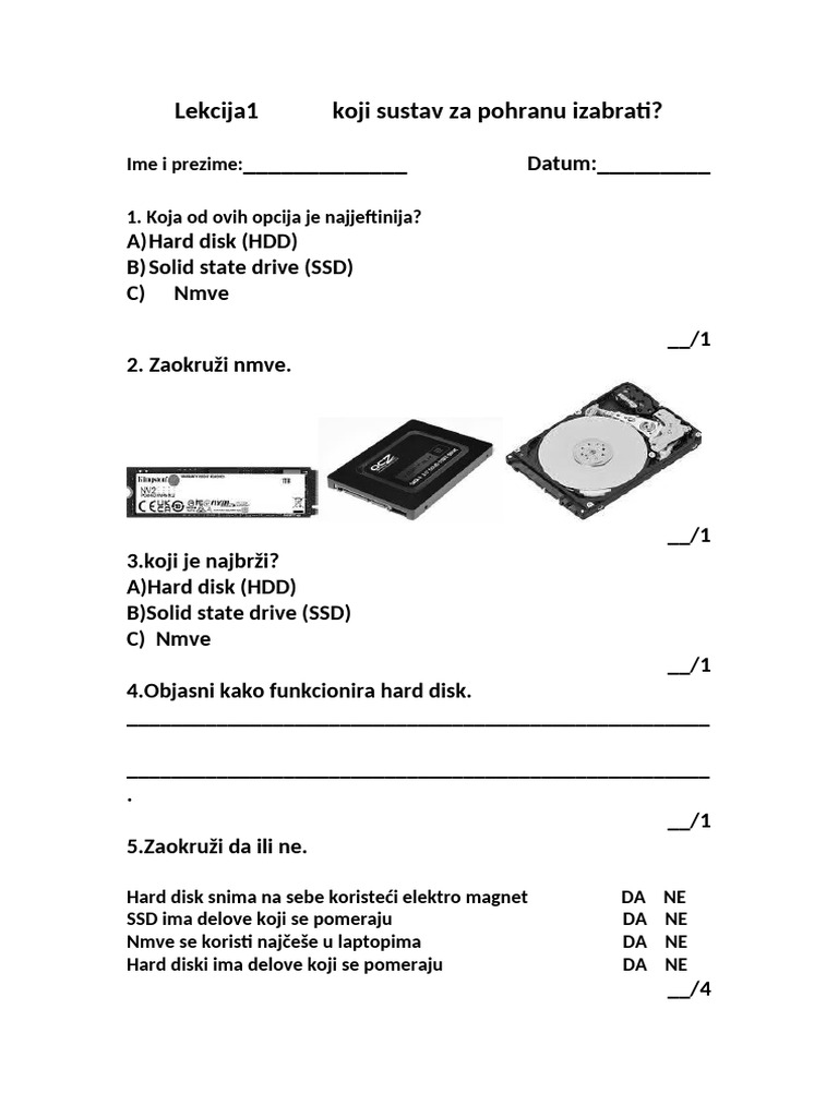 Lekcija1 Koji Sustav Za Pohranu Izabrati | PDF