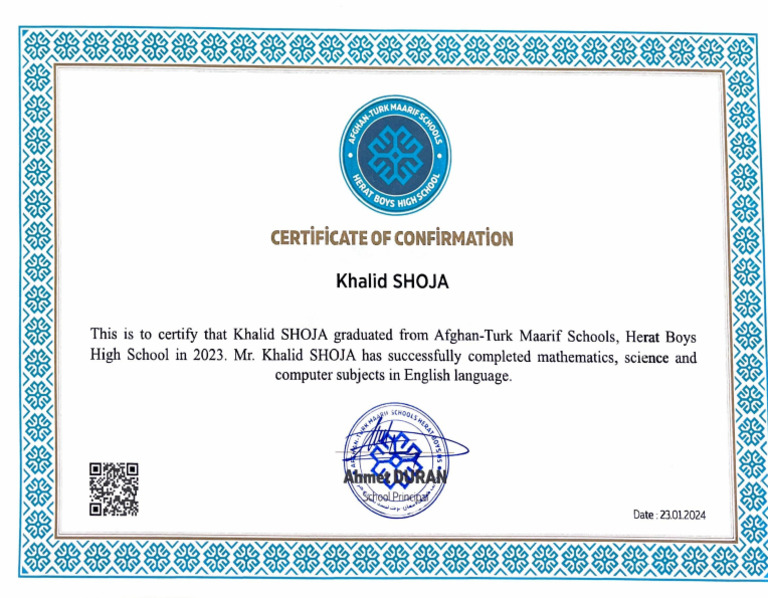 Certificate of Confirmation | PDF