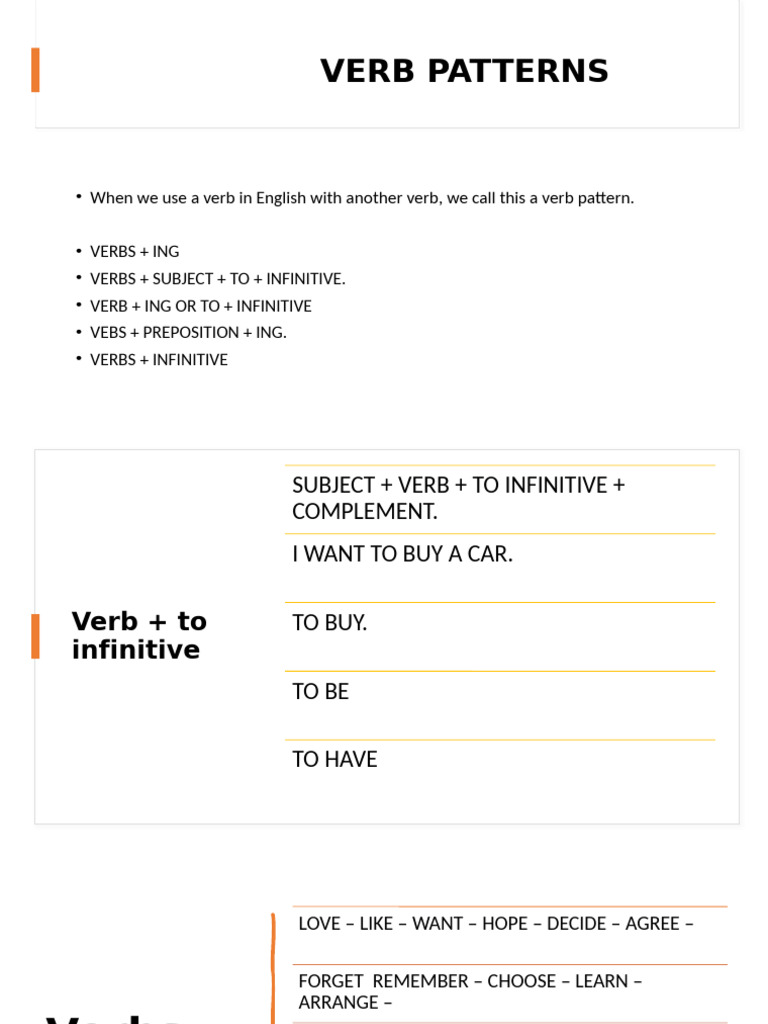 Verb Patterns-Unit 1 - Surpass Vi | PDF | Verb | Semantic Units
