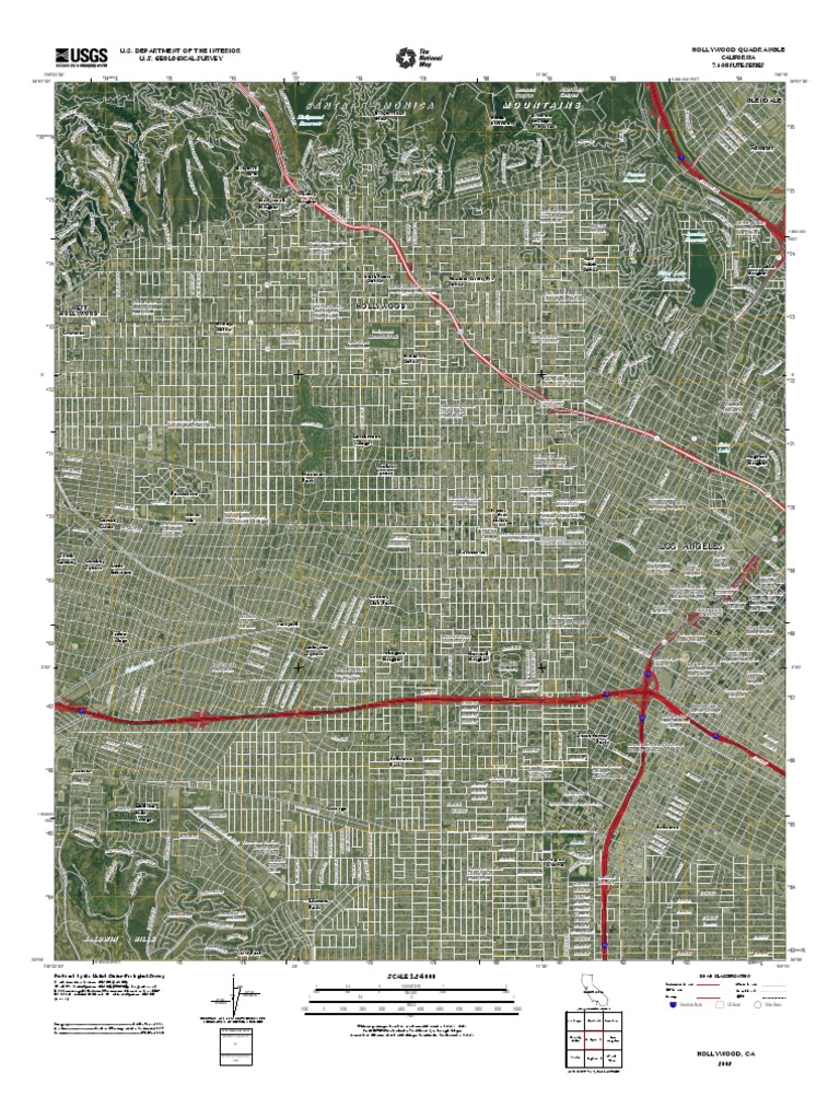 Hollywood Map | PDF | Surveying | Physical Geography