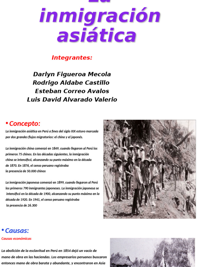 Inmigración Asiática en Perú: Historia y Impacto | PDF | Inmigración | Perú