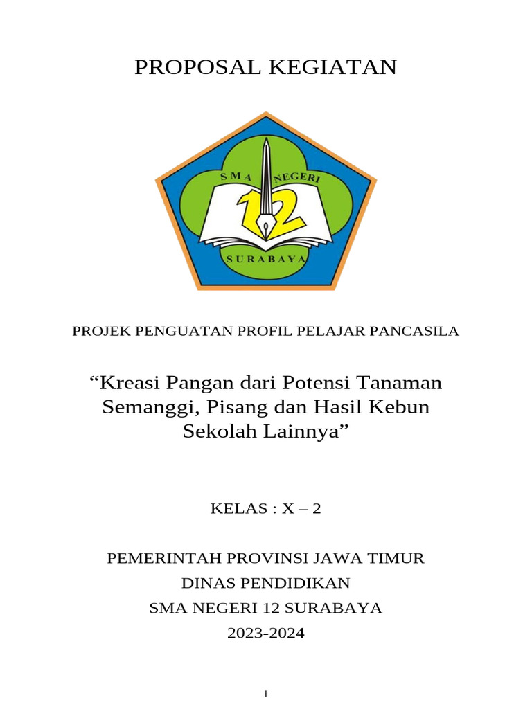 Proposal Kegiatan p5 Kwu 2023 Mentahan | PDF | Karier & Perkembangan