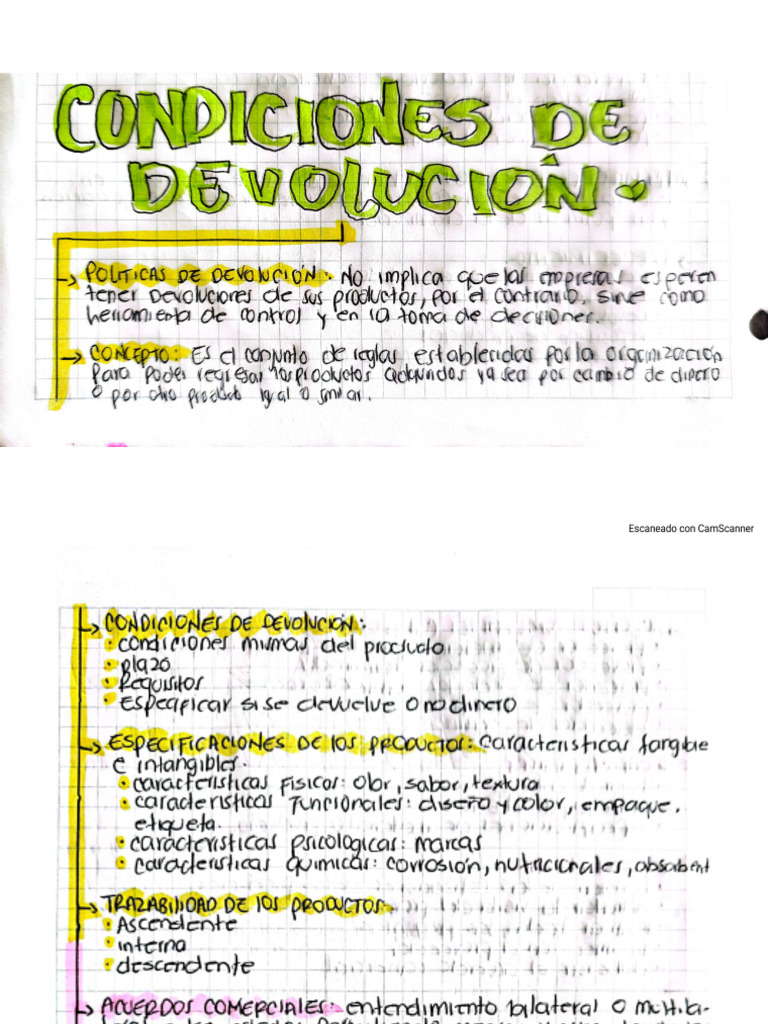 Condiciones de Devoluciones | PDF