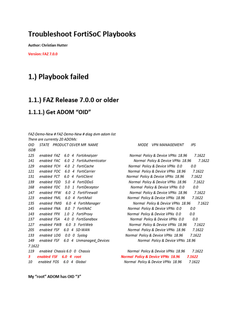 Troubleshoot FortiSoC Playbook v2 | PDF | Virtual Private Network ...