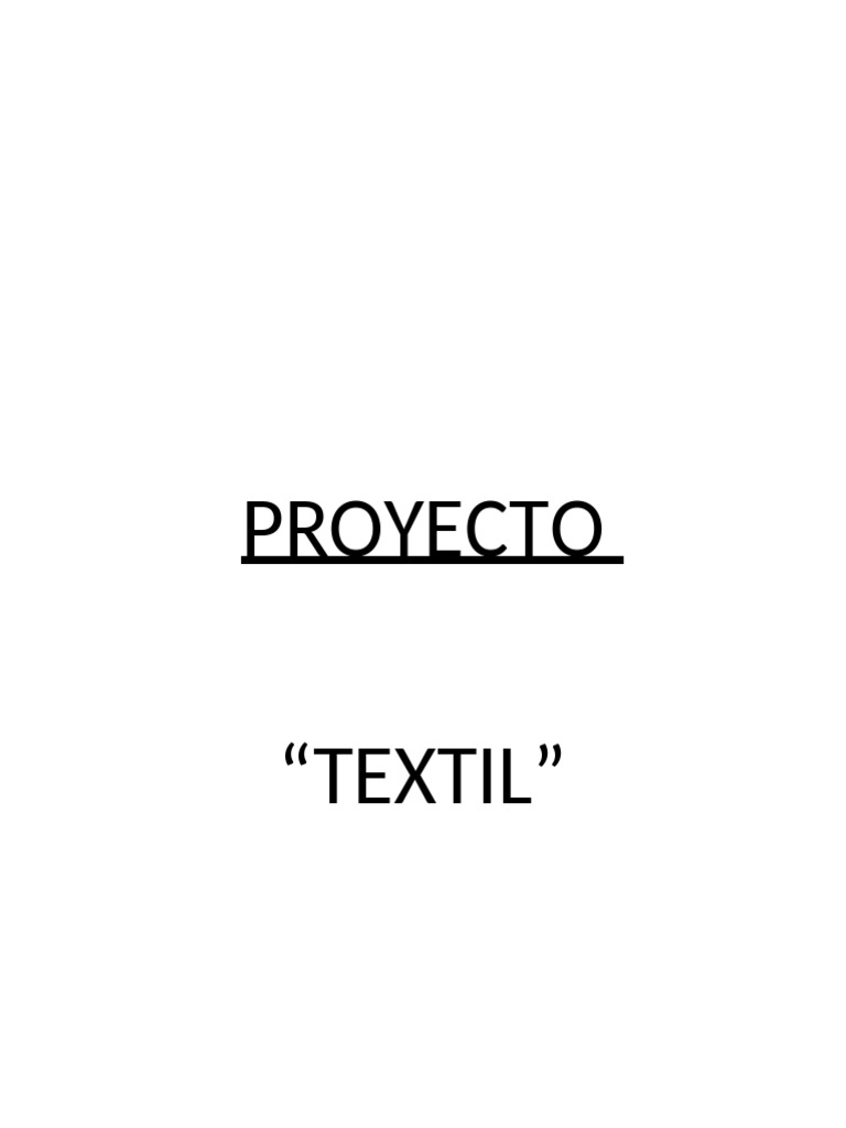 Proyecto Textil | PDF | Máquina de coser