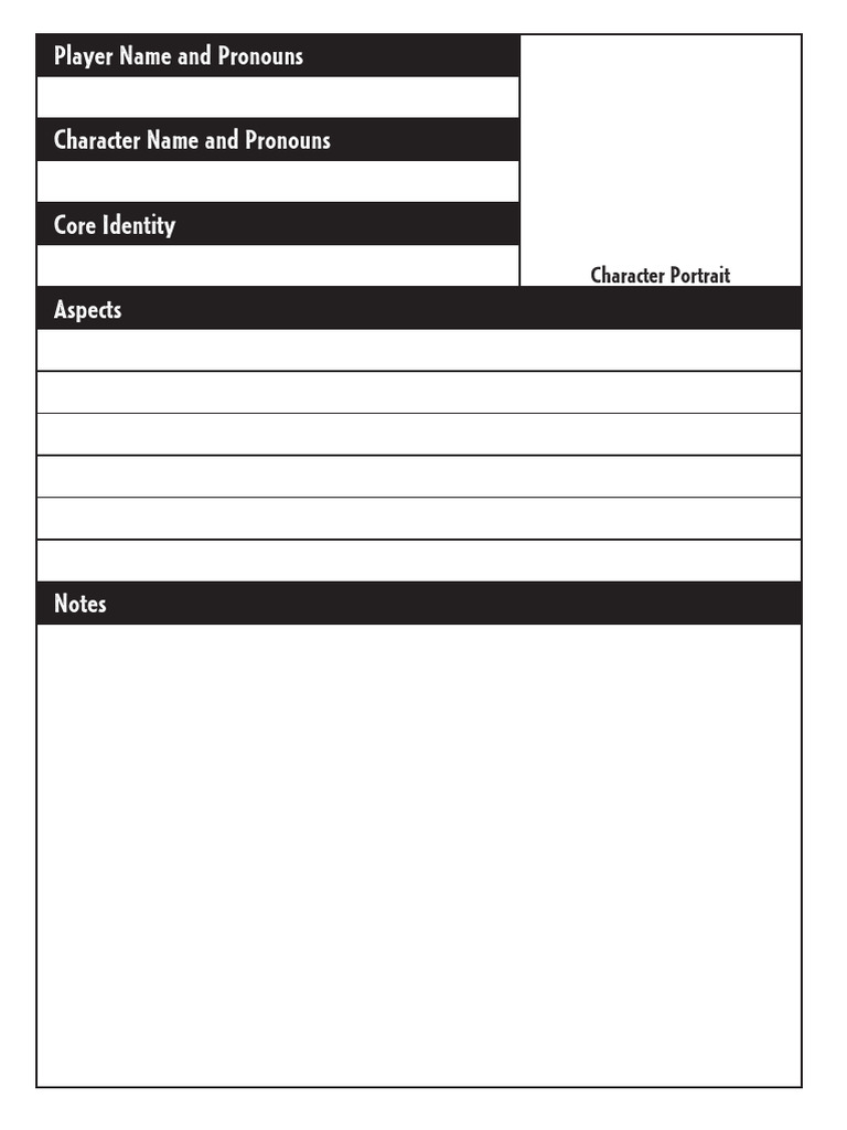 Journeyman Character Sheet (A7) | PDF