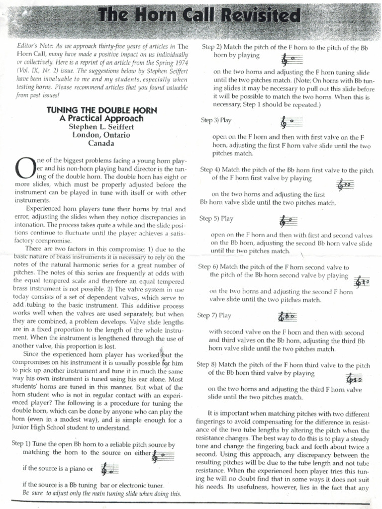 Horn Tuning | PDF