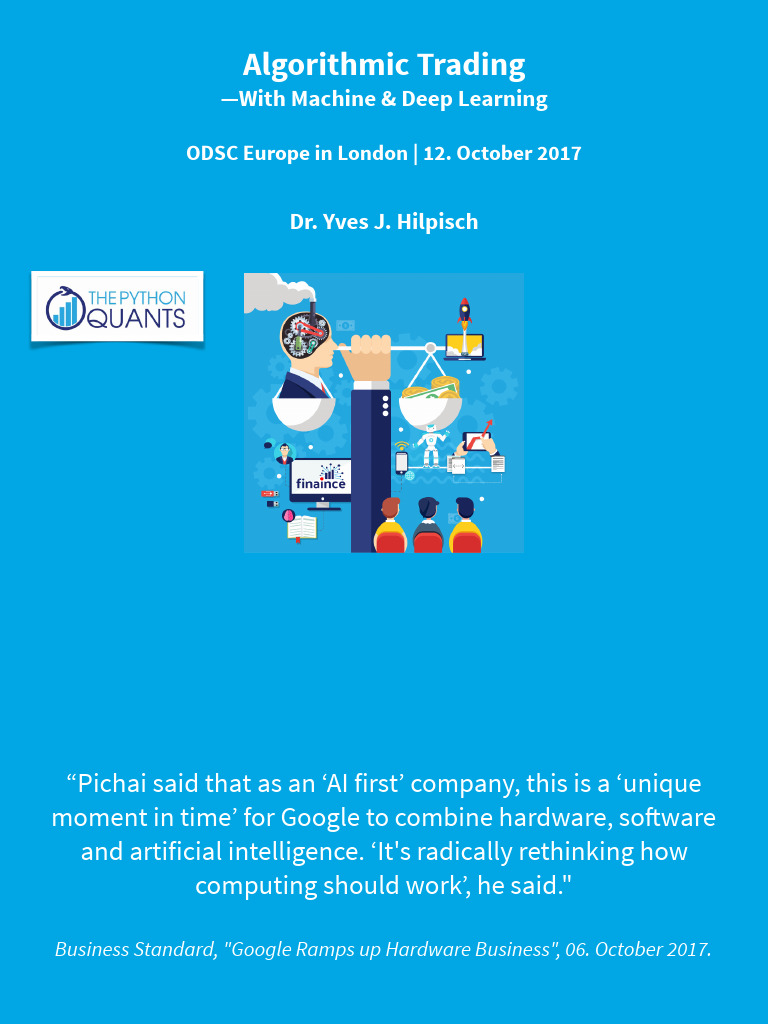 Algorithmic Trading Yves Algorithmic Trading Machine Deep Learning Data | PDF | Deep Learning ...