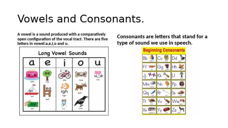 Vowels and Consonants | PDF