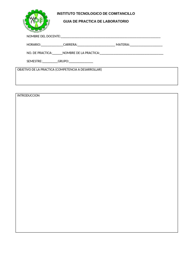Formato Guia de Practica | PDF