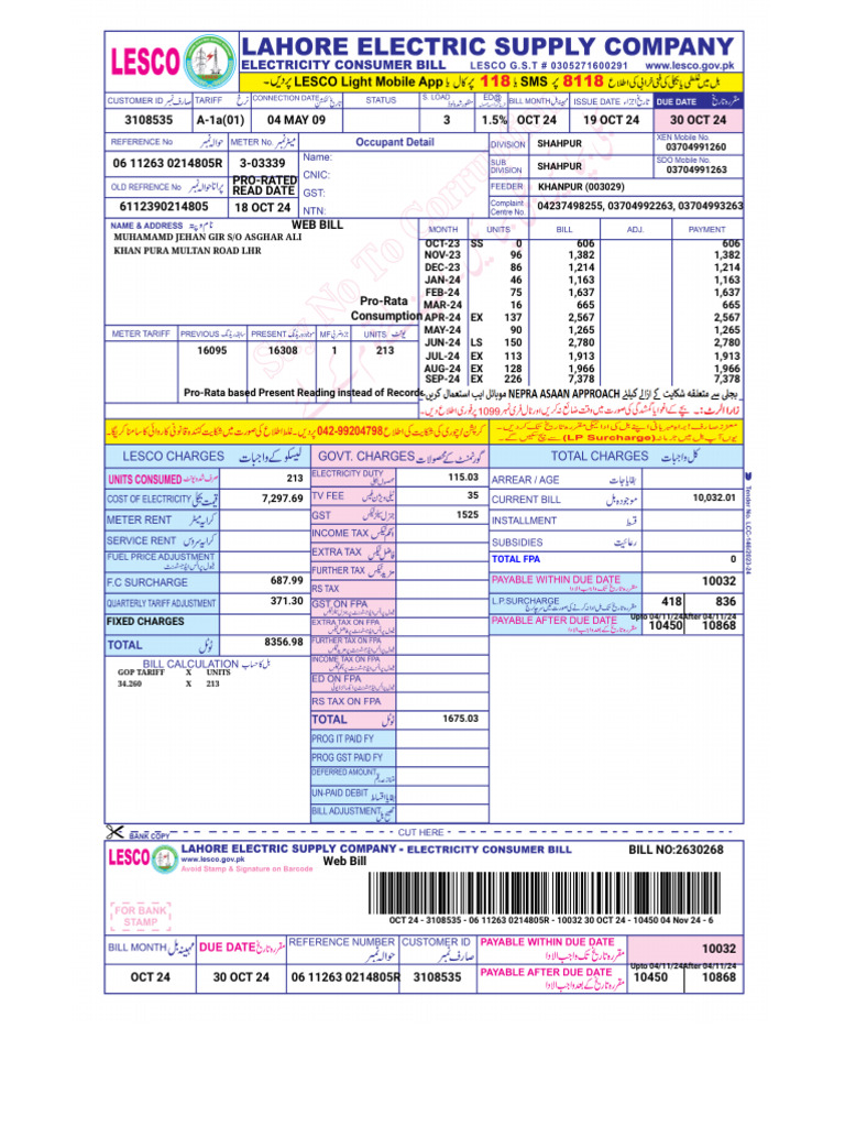Lesco - Web Bill | PDF