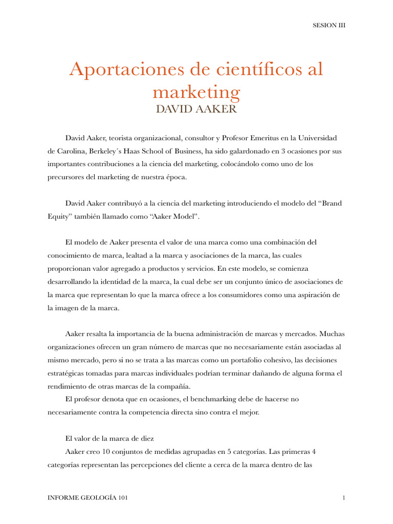 David Aaker | PDF | Marca | Marketing