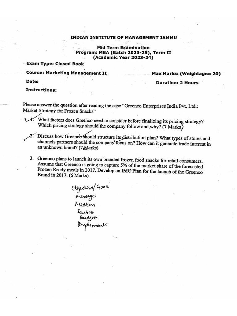 Term II Exam Papers | PDF
