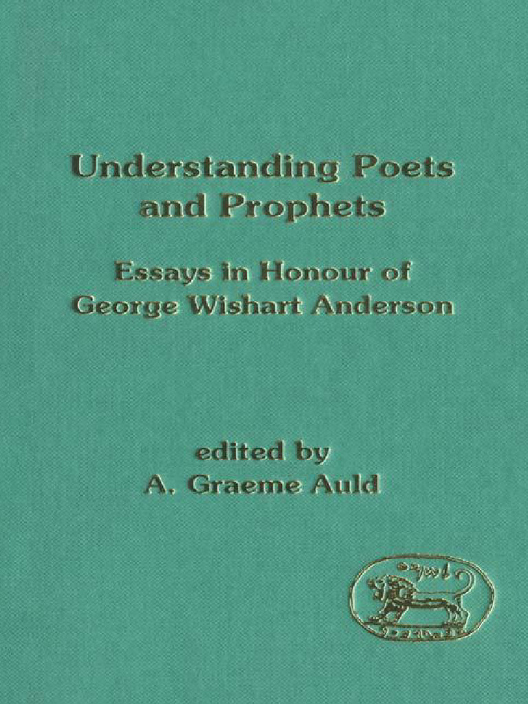A. Graeme Auld, Ed. (1993) - Understanding Poets and Prophets. Essays ...