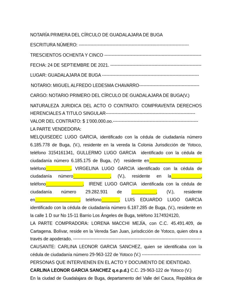 Venta Derechos Universal Jorge Herrada Urriago | PDF | Derecho civil ...