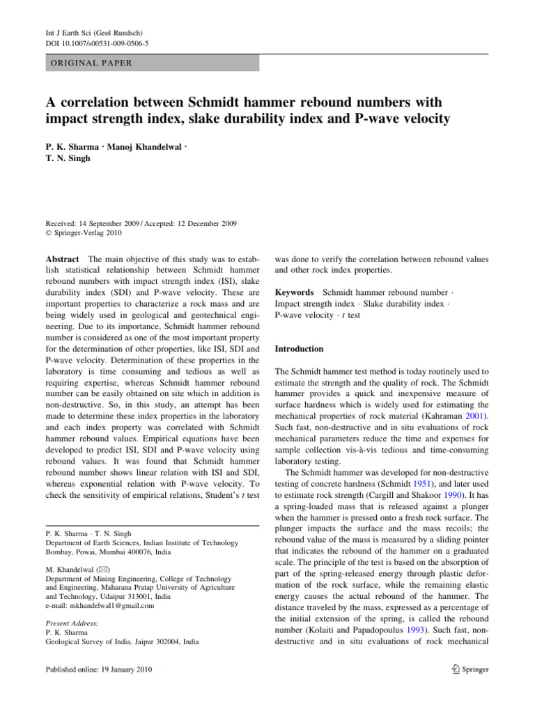 IJES - Correlacion Ondas P y Numero de Rebote de Schmidt | PDF ...