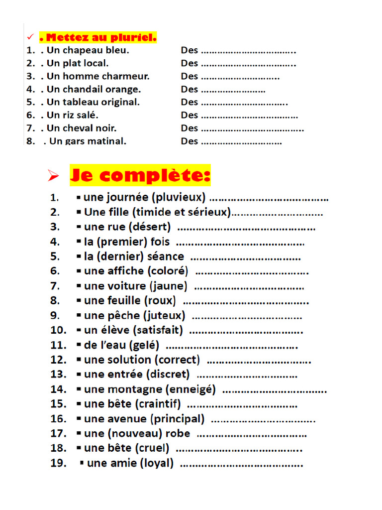 Adjectif | PDF