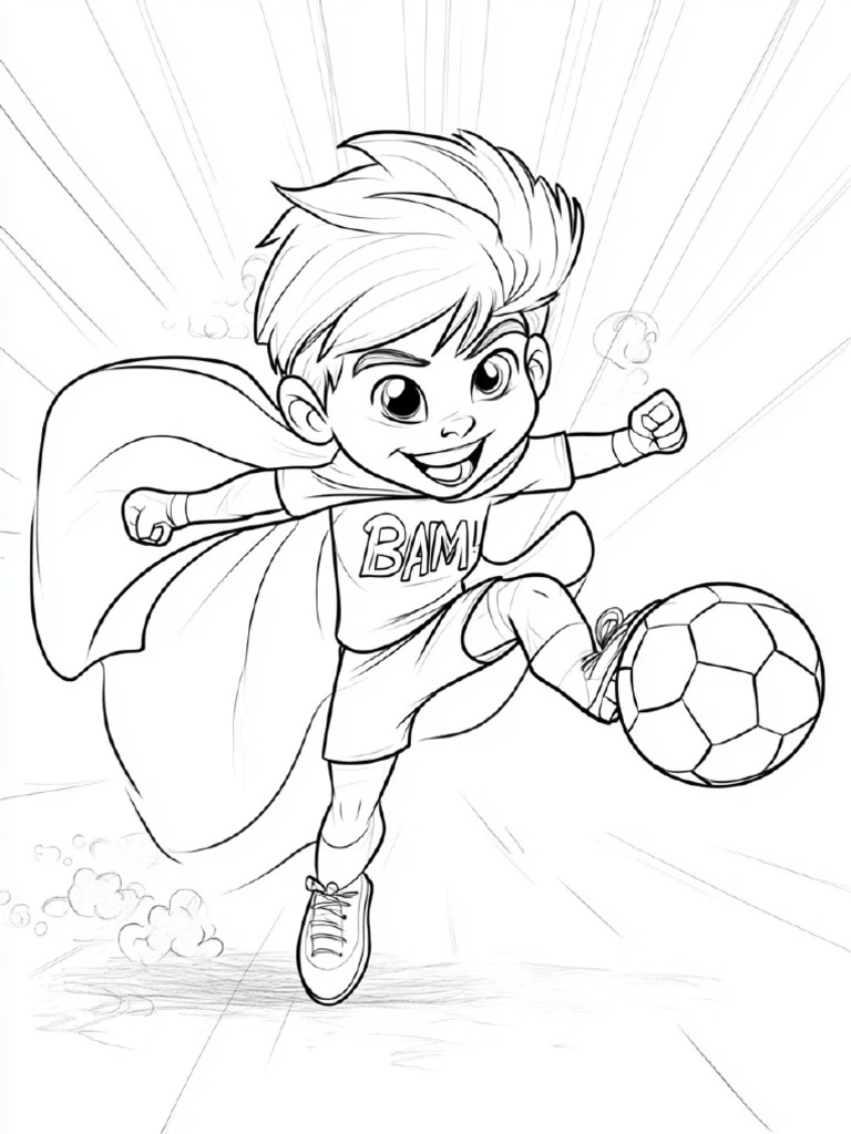 Disegni Da Colorare Calciatore 6 | PDF