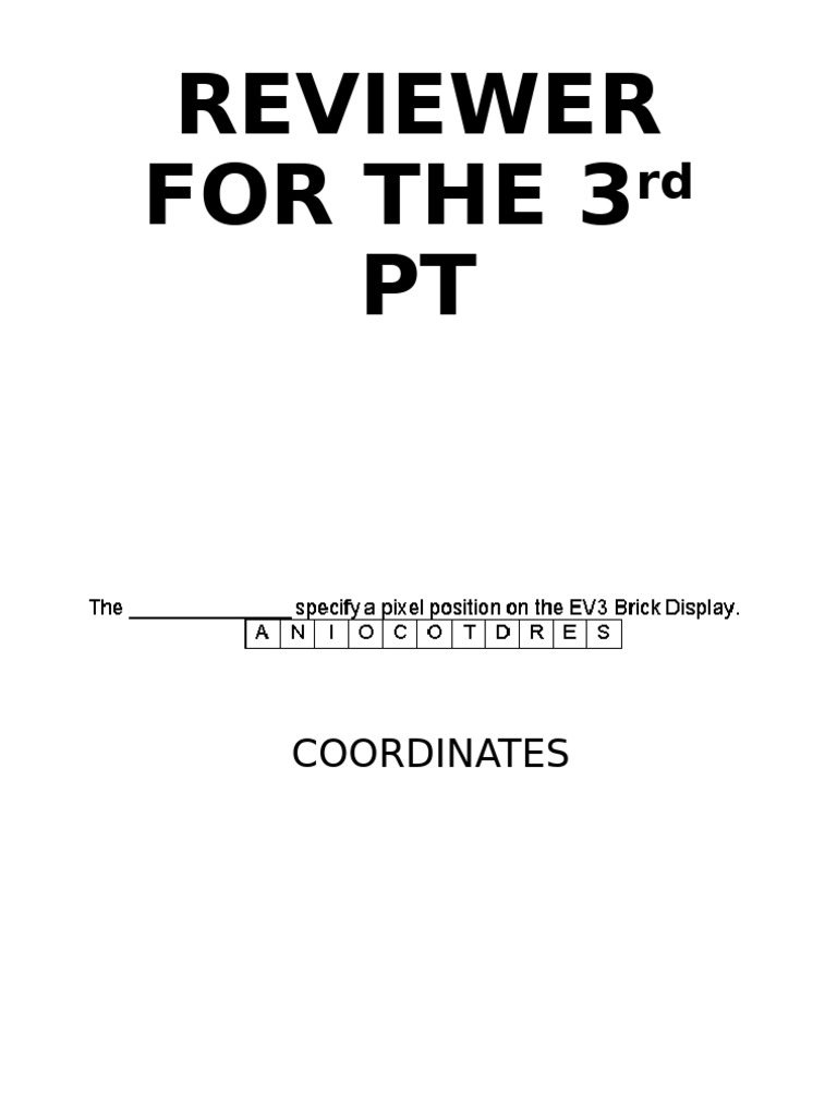 Reviewer For The 3rd PT | PDF