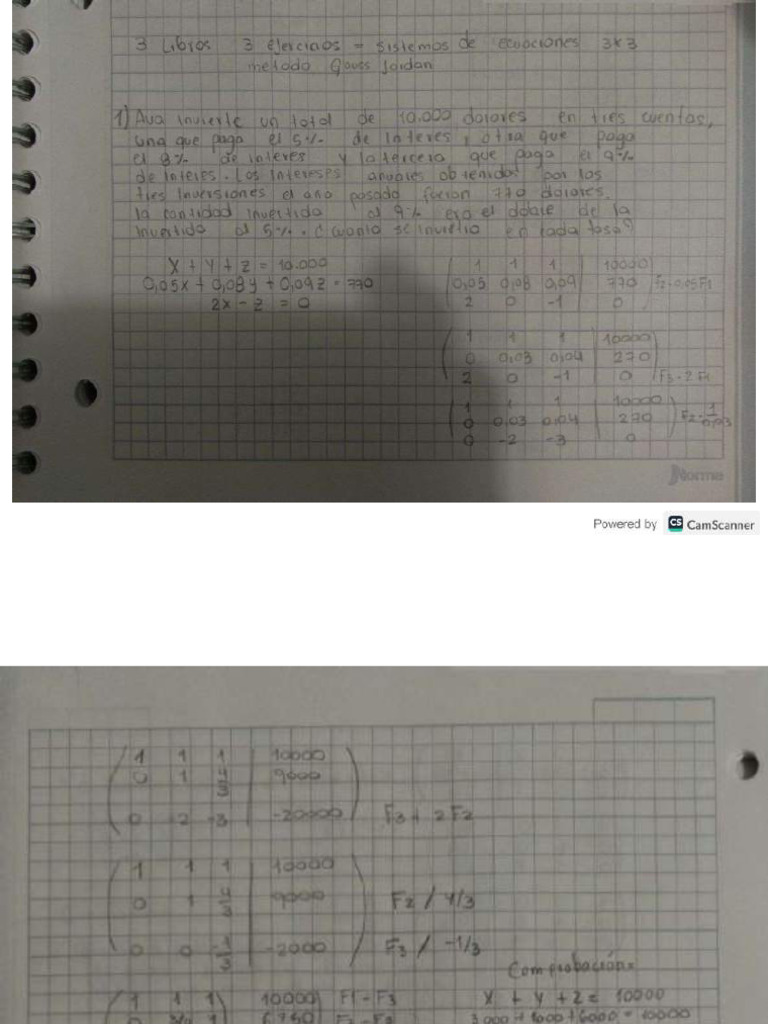 Gauss Jordan 3 Libros 3 Ejercicios - Compressed - Compressed | PDF