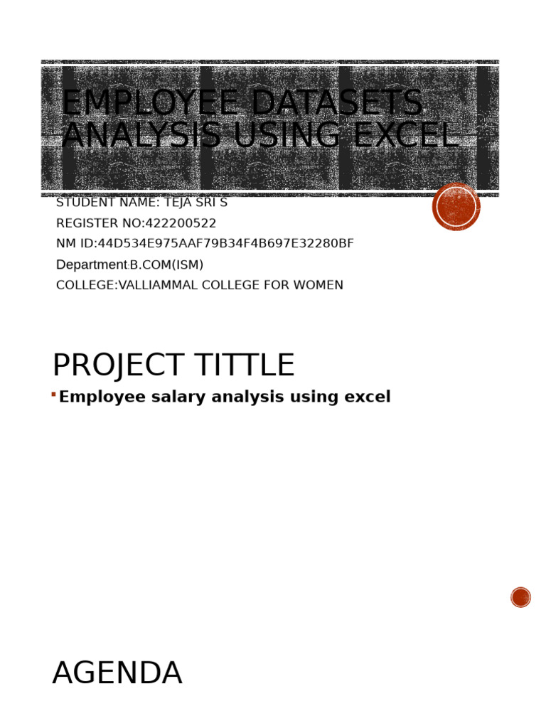Employee Datasets Analysis Using Excel | PDF