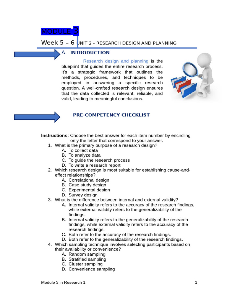 Module 3 Final Autosaved | PDF | Validity (Statistics) | Survey Methodology