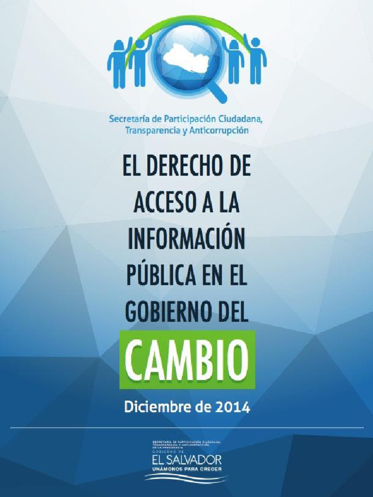 Informe El Derecho de Acceso A La Información. Diciembre 2014 | PDF | Leyes de libertad de ...