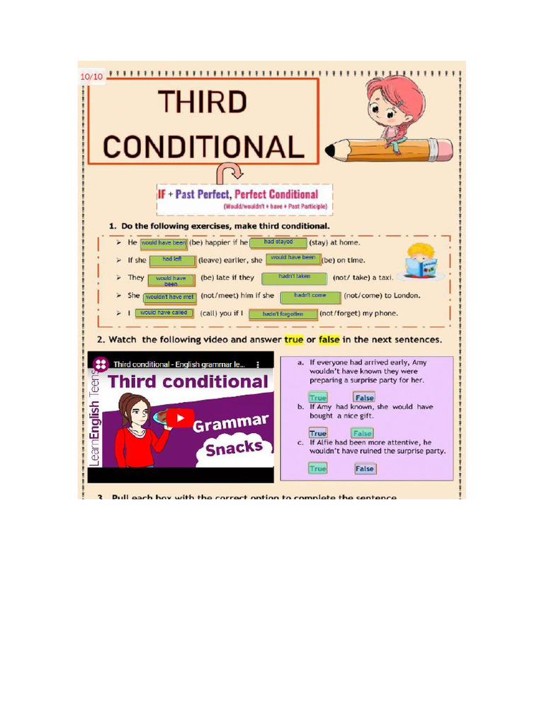 Liveworksheet Third Conditional | PDF