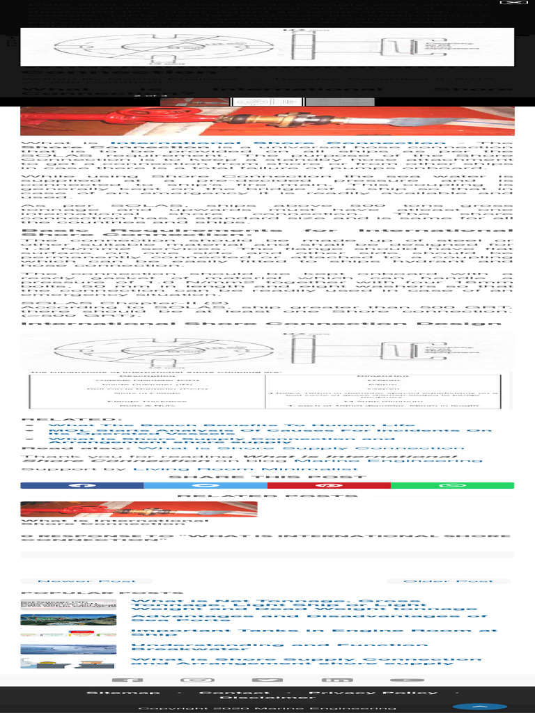 What Is International Shore Connection - Marine Engineering | PDF ...
