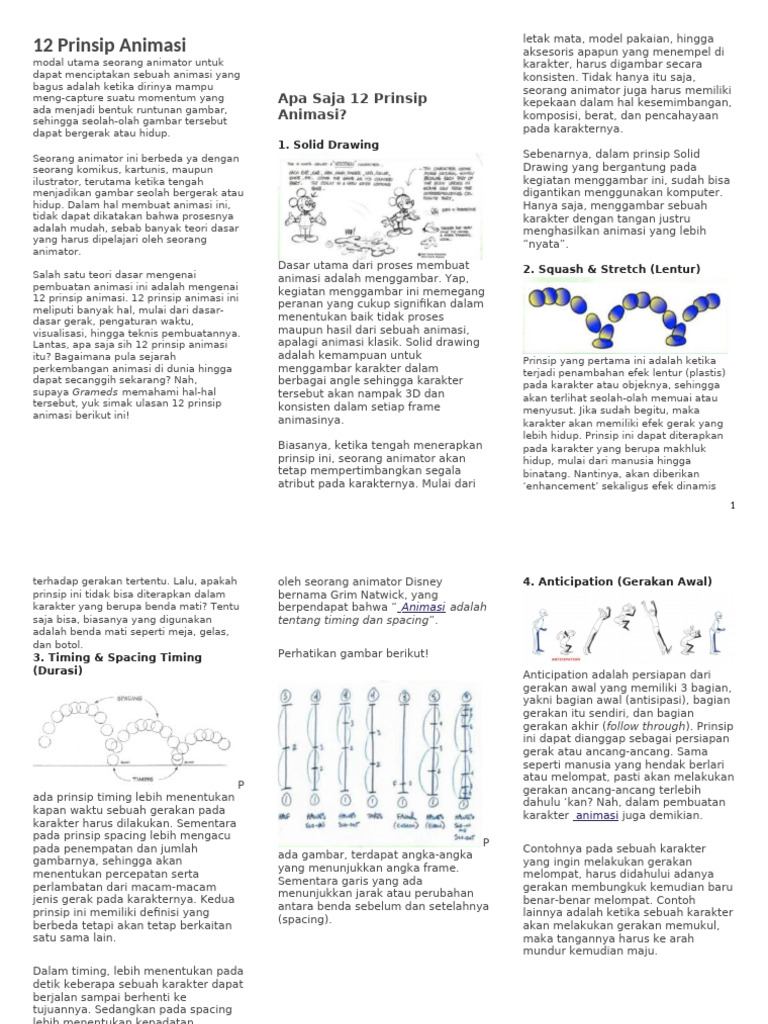 12 Prinsip Animasi | PDF