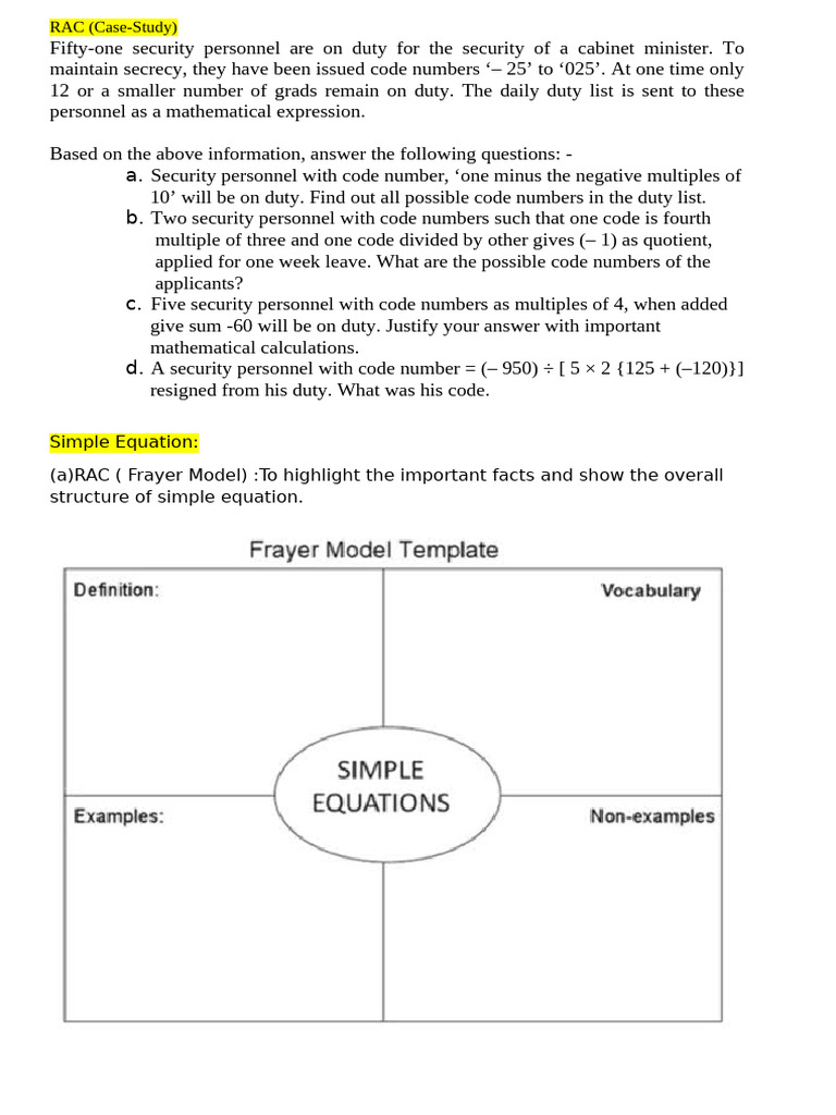 G7 RAC Chapterwise Term 1 - 2024 - 25 | PDF | Mathematics