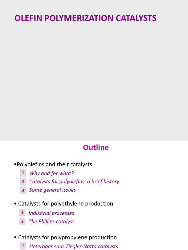 14 - Polymerization - Catalysts - Part 1 | PDF | Polyolefin | Polyethylene