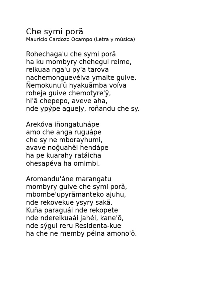 Che Symi Porã | PDF